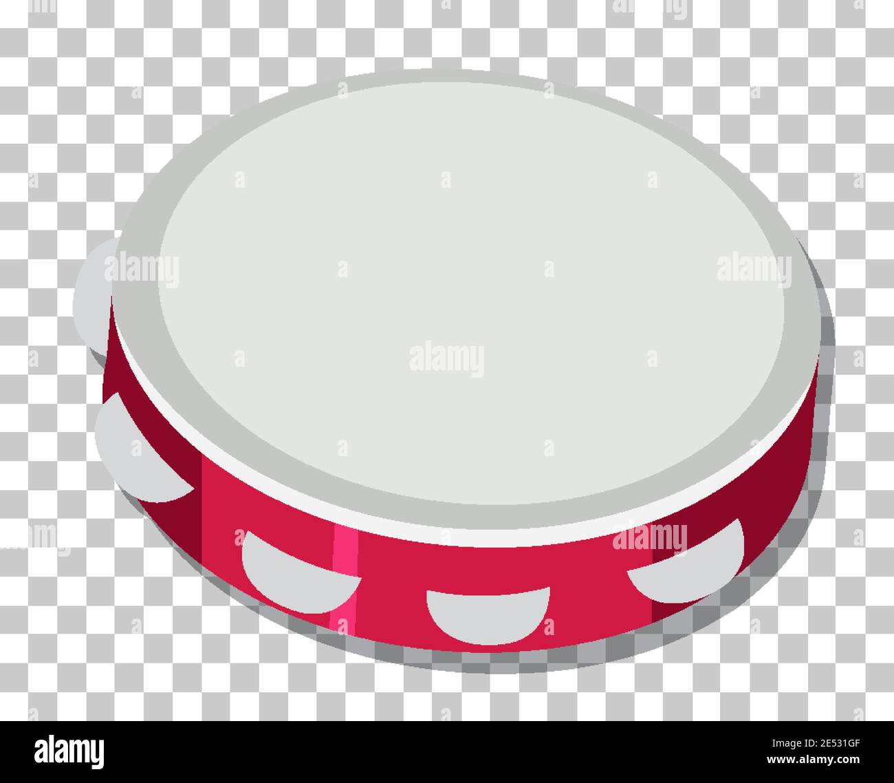 Tambourine cartoon style isolated on transparent background ...