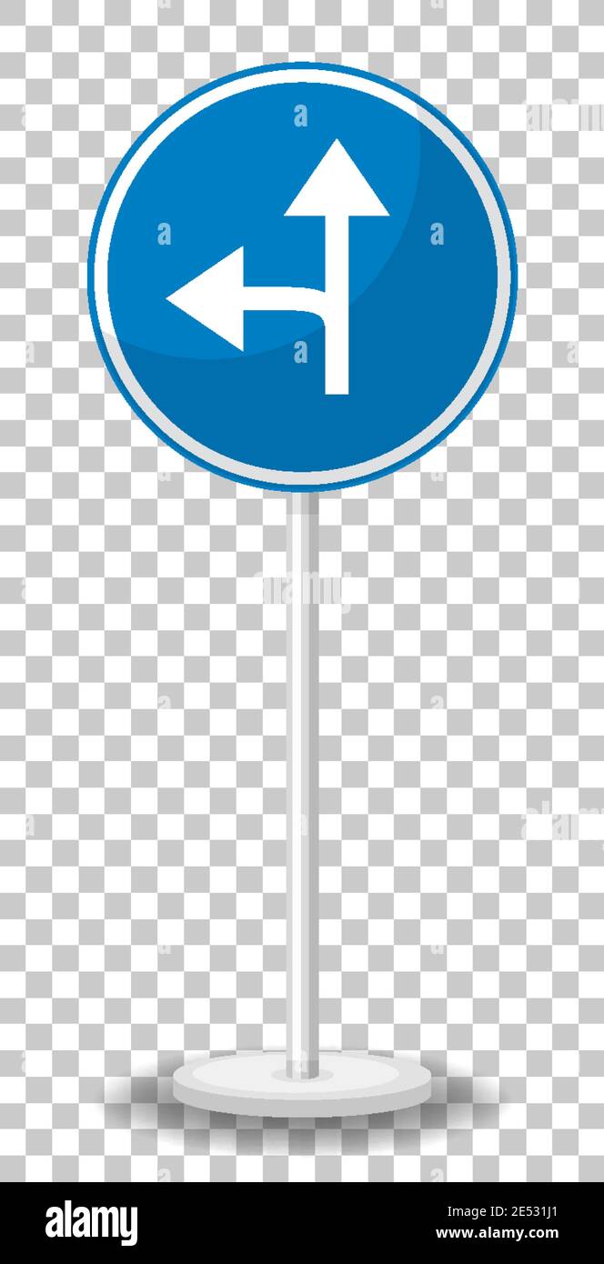 Blue traffic sign on transparent background illustration Stock Vector ...
