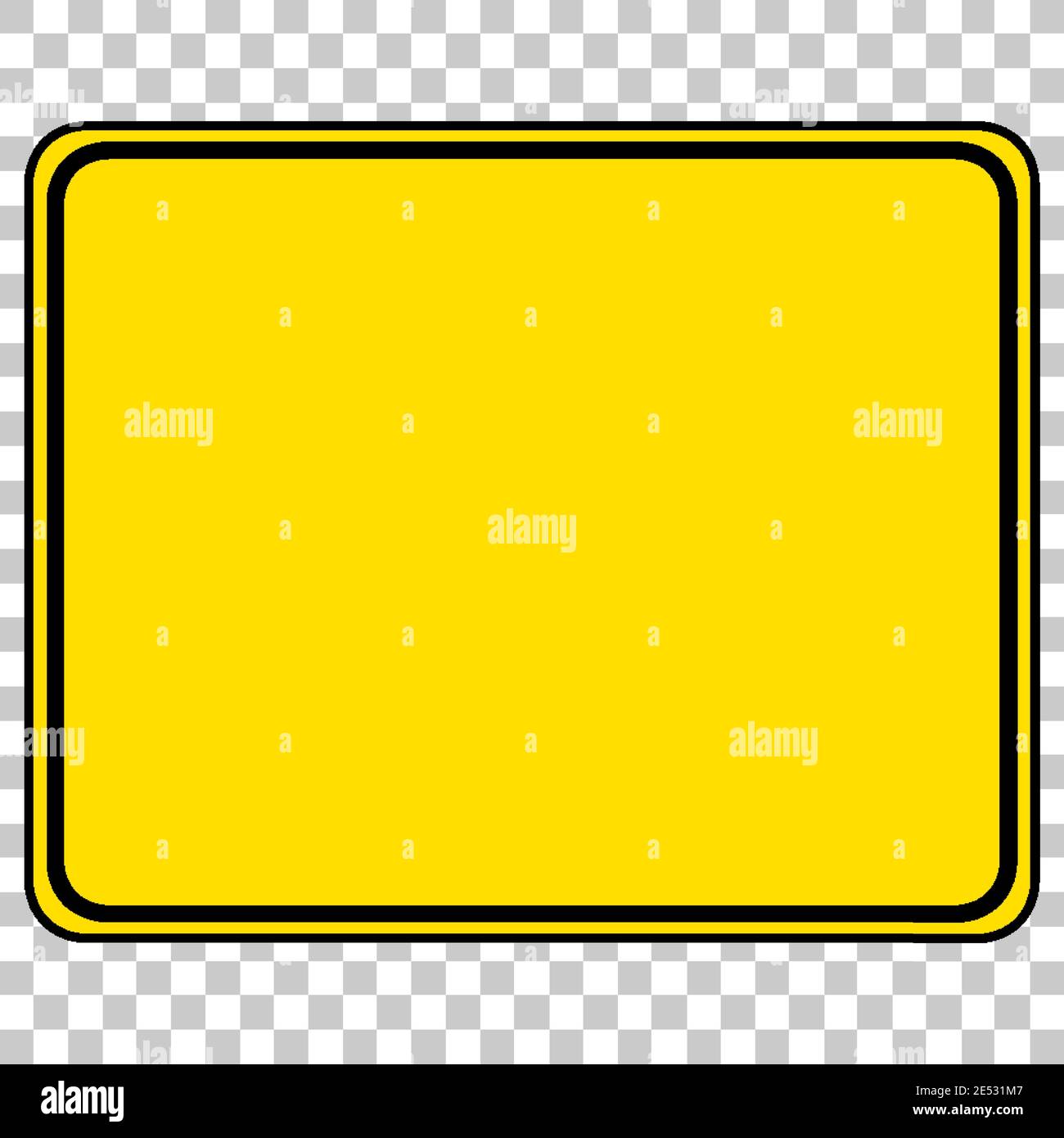 Yellow traffic warning sign on transparent background illustration ...