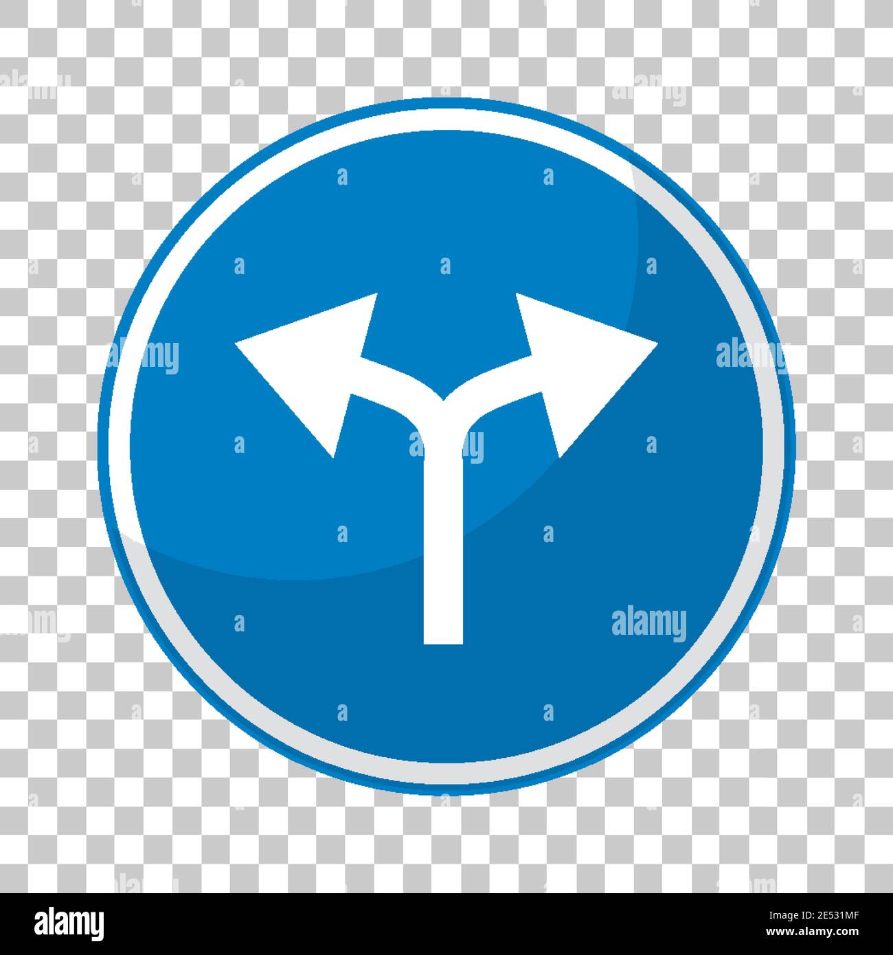Blue traffic sign on transparent background illustration Stock Vector ...