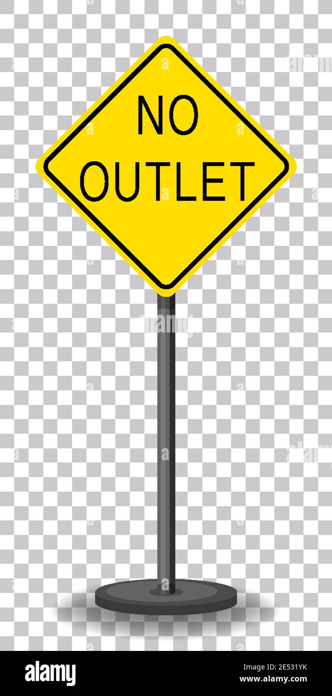 Yellow traffic warning sign on transparent background illustration ...