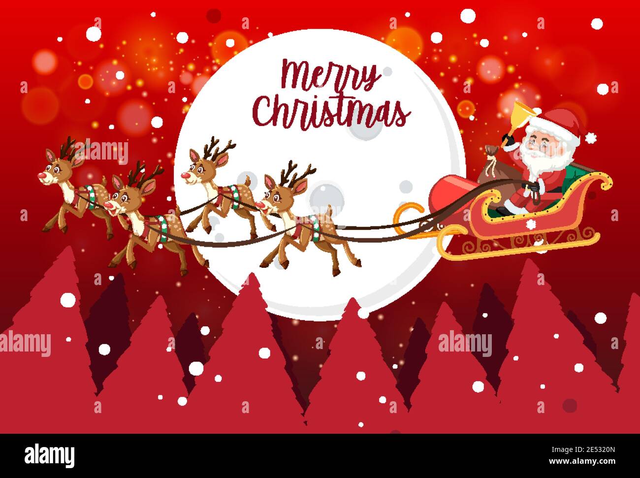 Isolated Merry Christmas banner illustration Stock Vector Image & Art ...