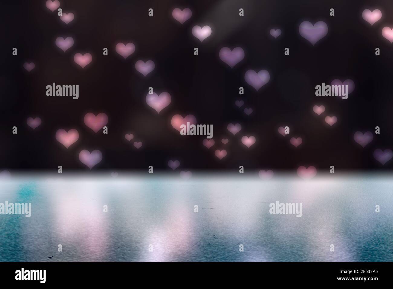 Close up view of a floor with blurred heart background Stock Photo - Alamy
