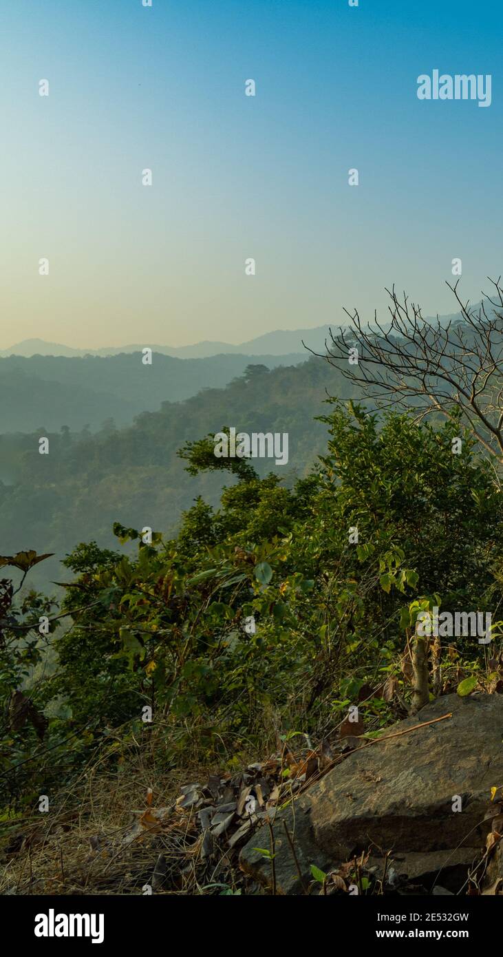 A mount scenery from the forest of Tungareshwar at Vasai Stock Photo ...