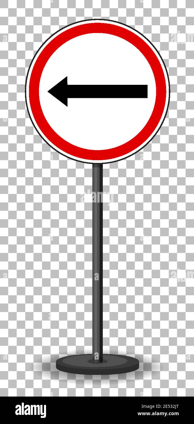 Red traffic sign on transparent background illustration Stock Vector ...