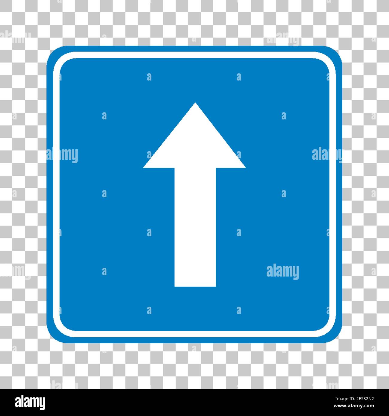 One way traffic sign isolated on transparent background illustration ...