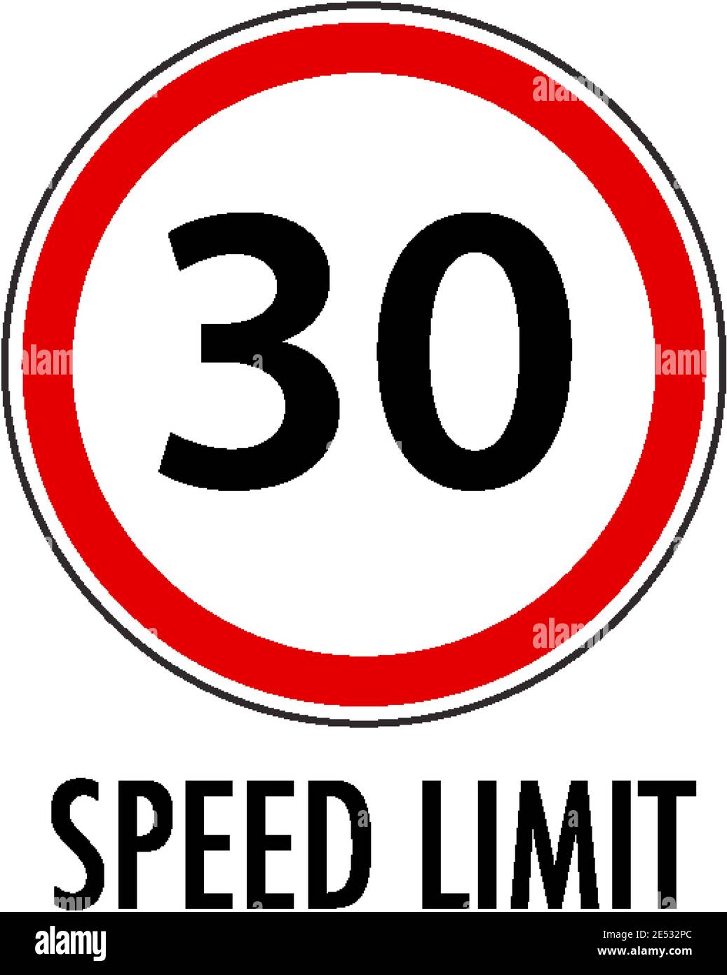 Red traffic sign on white background illustration Stock Vector Image ...