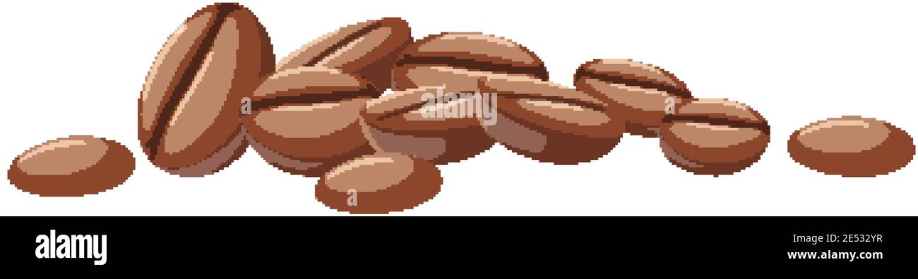 Coffee beans on white background illustration Stock Vector Image & Art ...