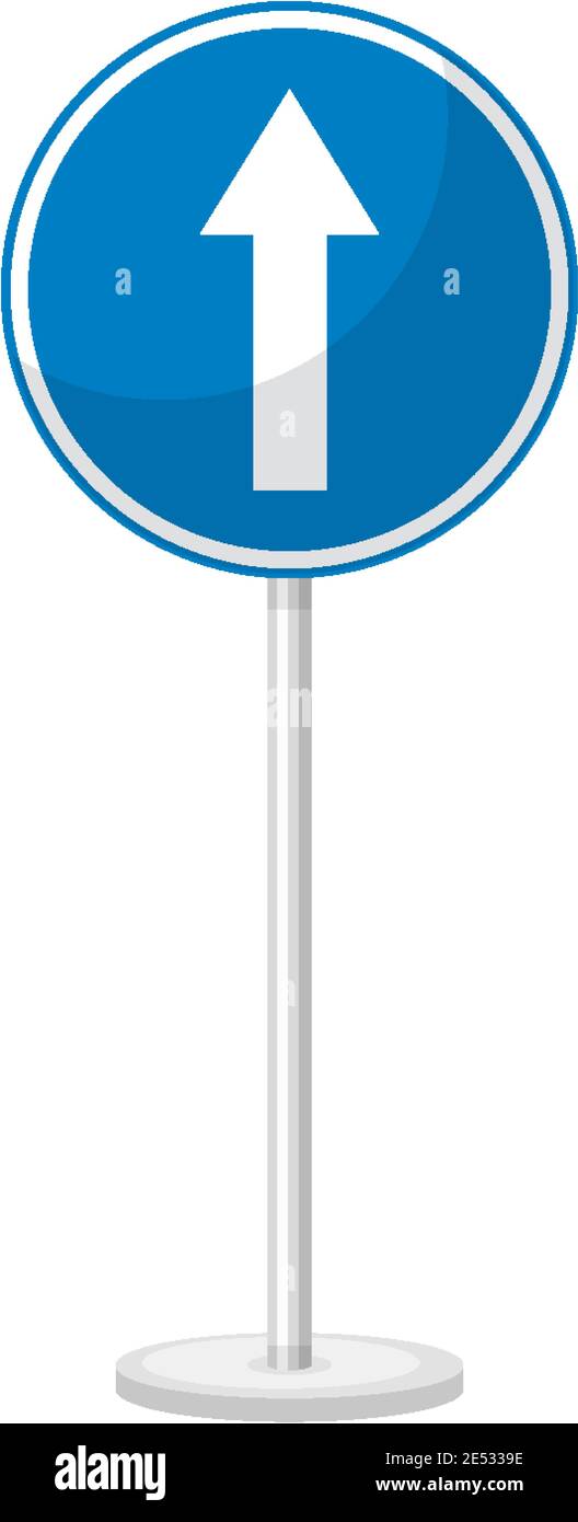 Blue traffic sign on white background illustration Stock Vector Image ...