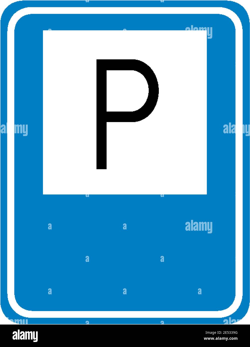 Parking sign isolated on white background illustration Stock Vector ...