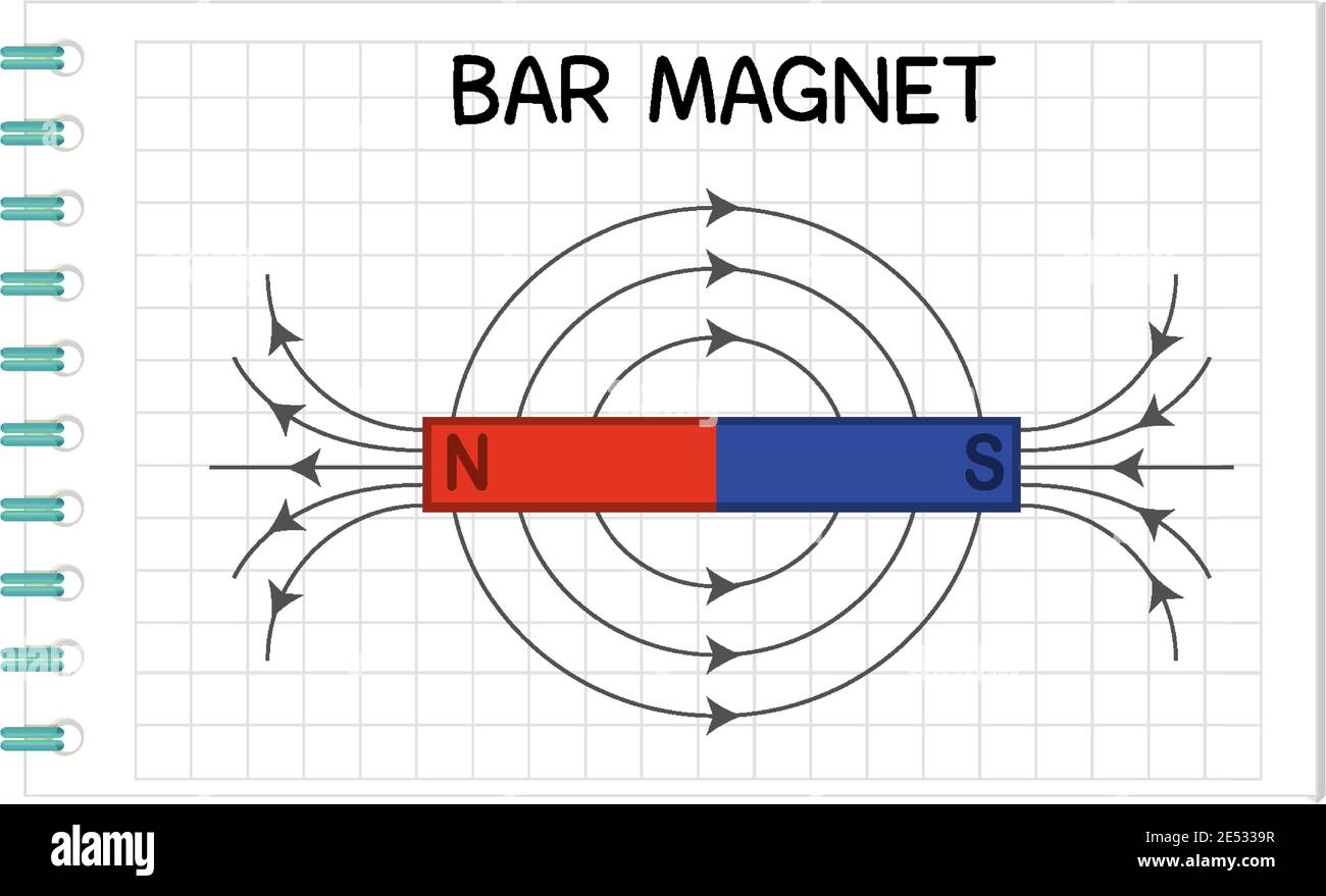 Bar magnet diagram for education illustration Stock Vector Image & Art ...