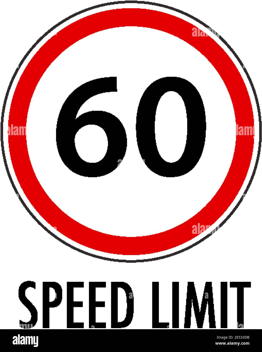 Red traffic sign on white background illustration Stock Vector Image ...