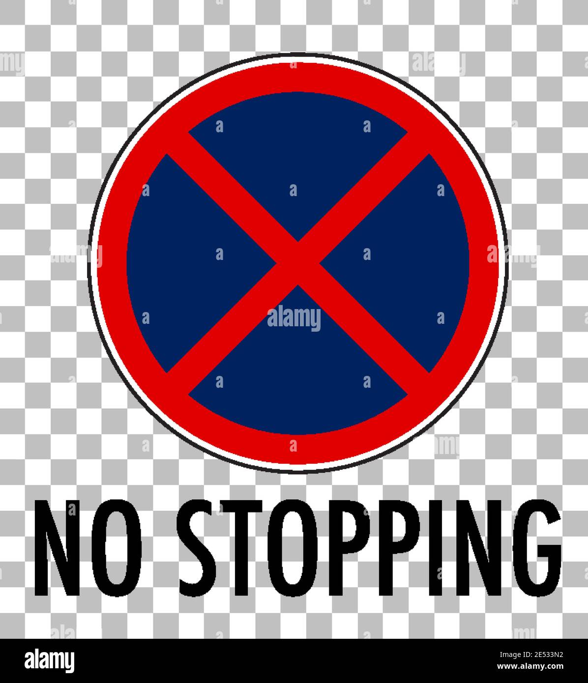 Red traffic sign on transparent background illustration Stock Vector ...