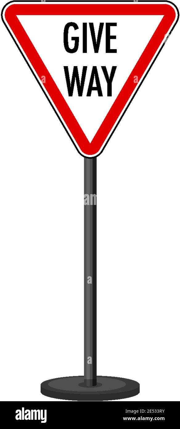 Red traffic sign on white background illustration Stock Vector Image ...