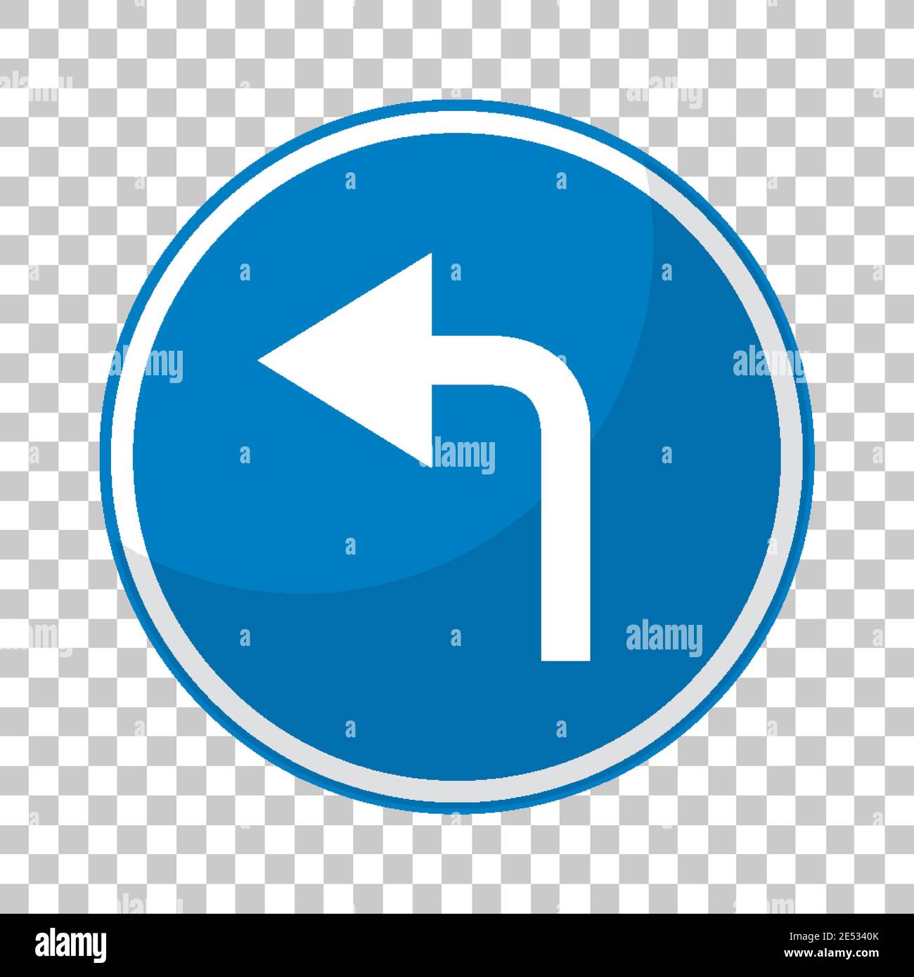 Blue traffic sign on transparent background illustration Stock Vector ...