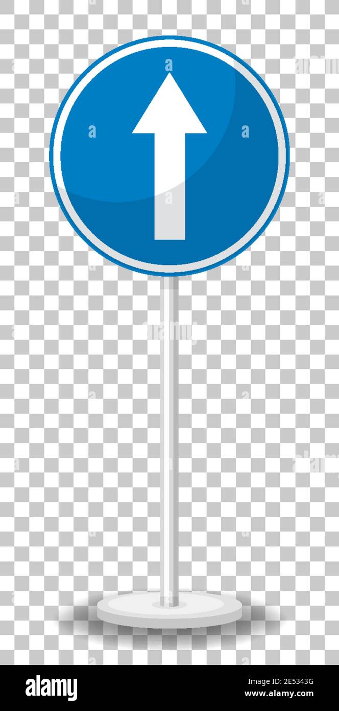 Blue traffic sign on transparent background illustration Stock Vector ...