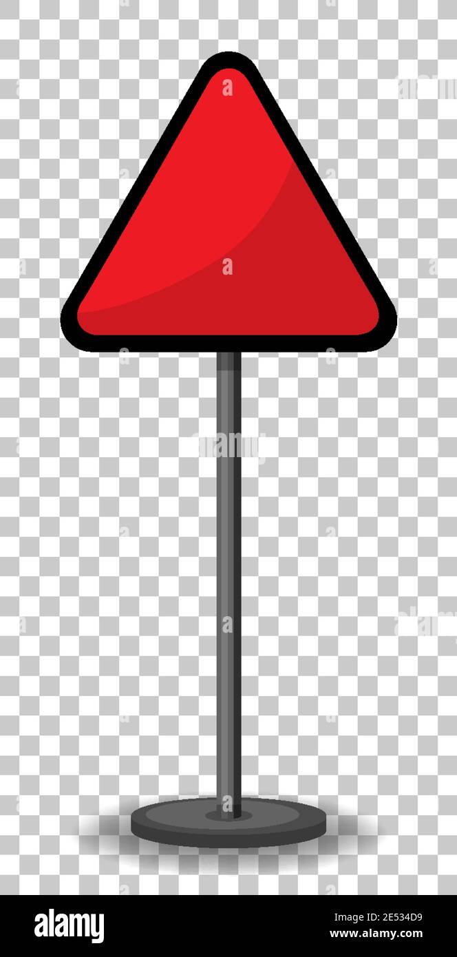 Empty red traffic banner on transparent background illustration Stock ...