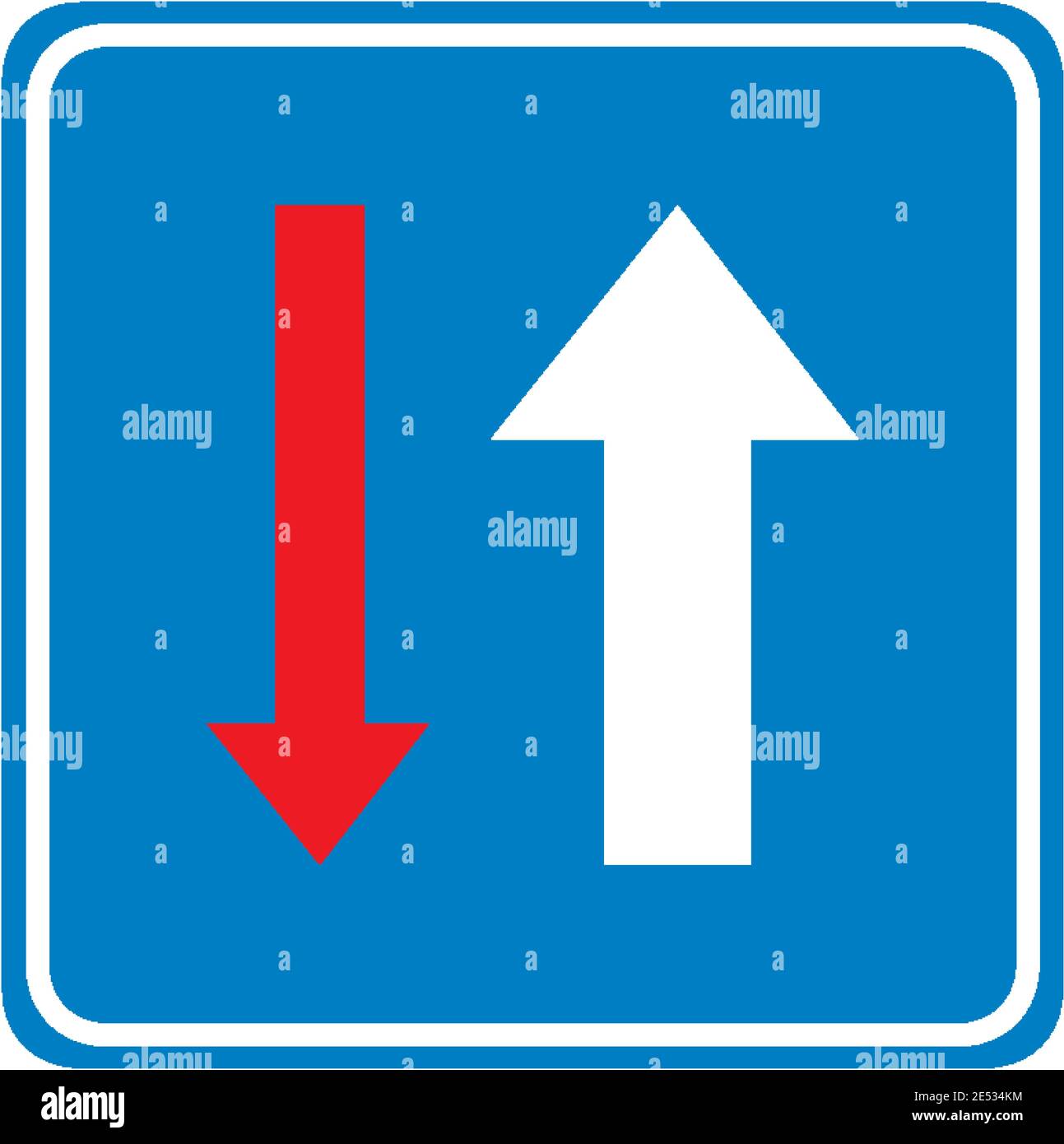 Priority over oncoming vehicles sign hi-res stock photography and ...