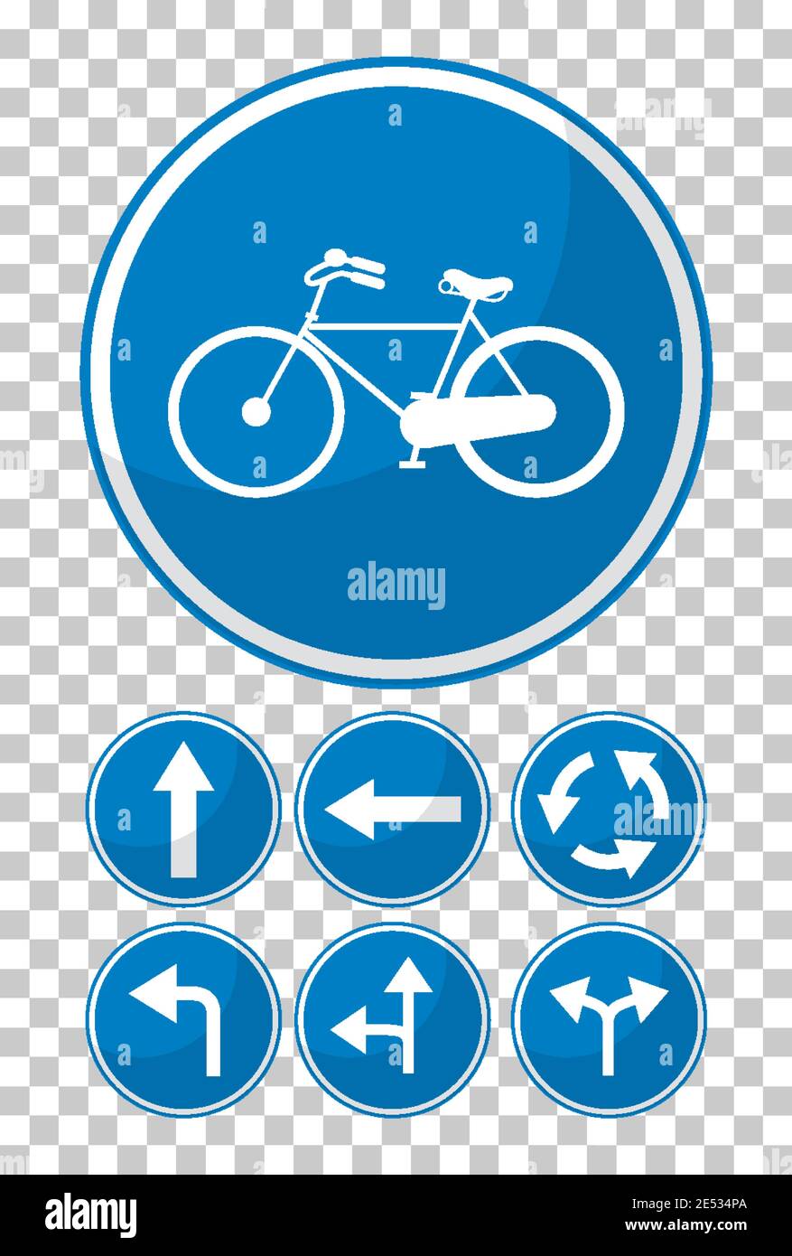 Blue traffic sign on transparent background illustration Stock Vector ...