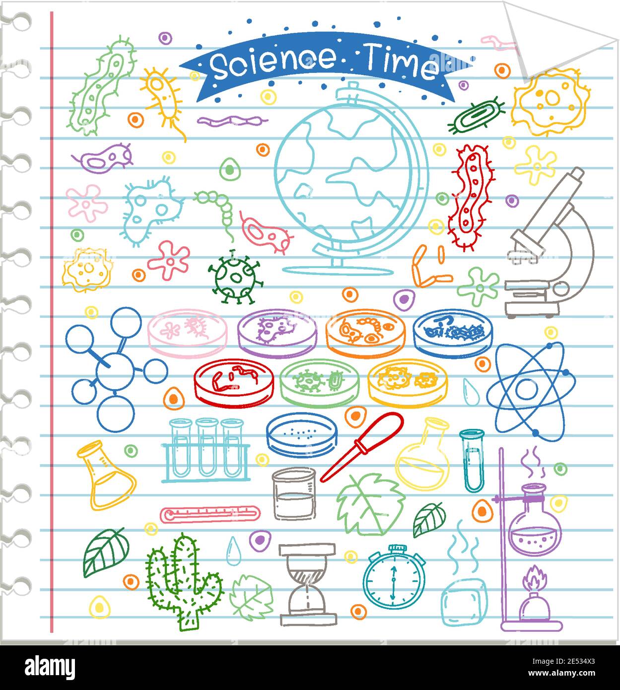 Hands sketching science Stock Vector Images - Alamy