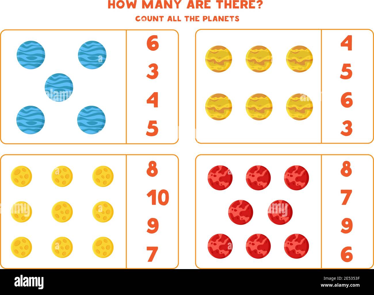 Solar System Math Worksheets Planets Of The Solar System