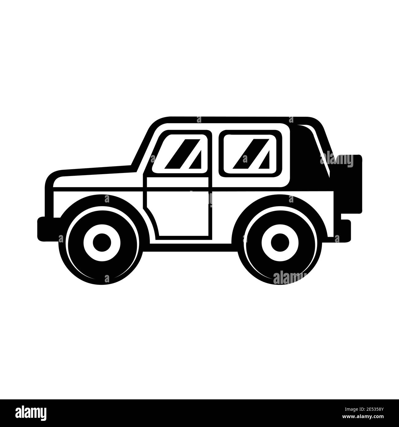 White small van vector Black and White Stock Photos & Images - Alamy