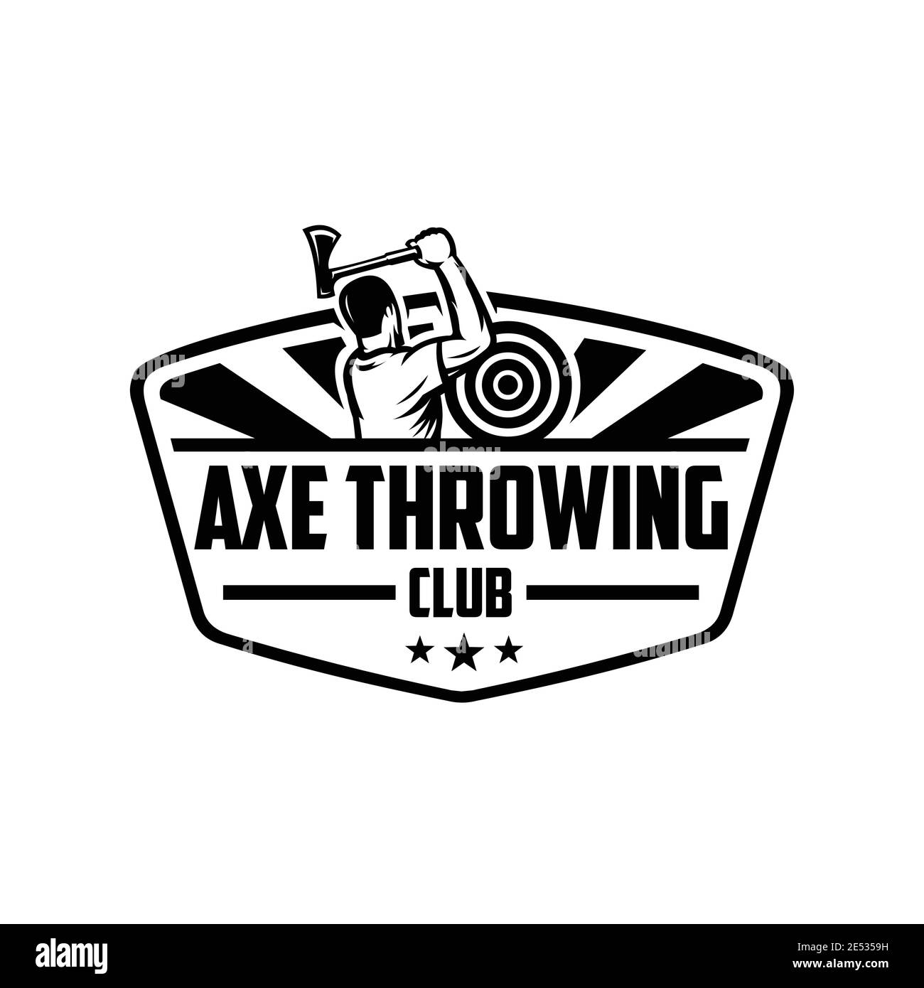 Axe throwing club ready made logo template vector isolated Stock Vector ...