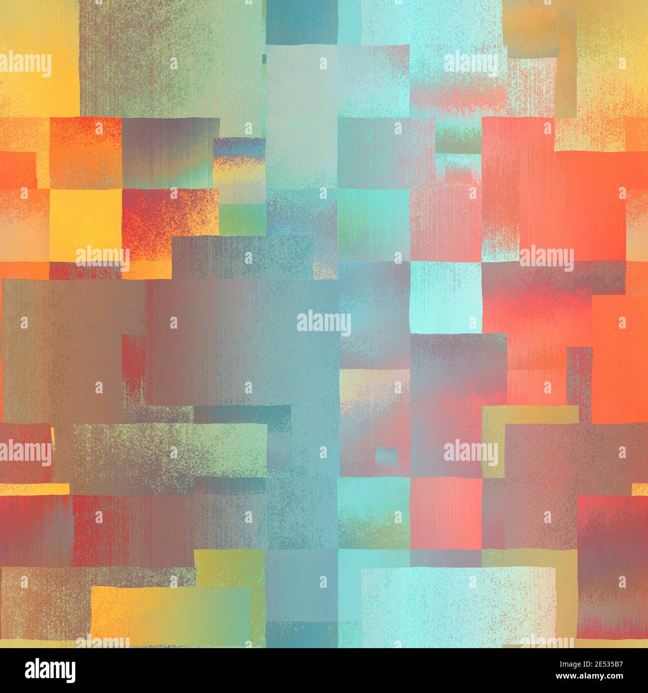 Seamless rectangle geo tile mosaic pattern swatch Stock Photo - Alamy