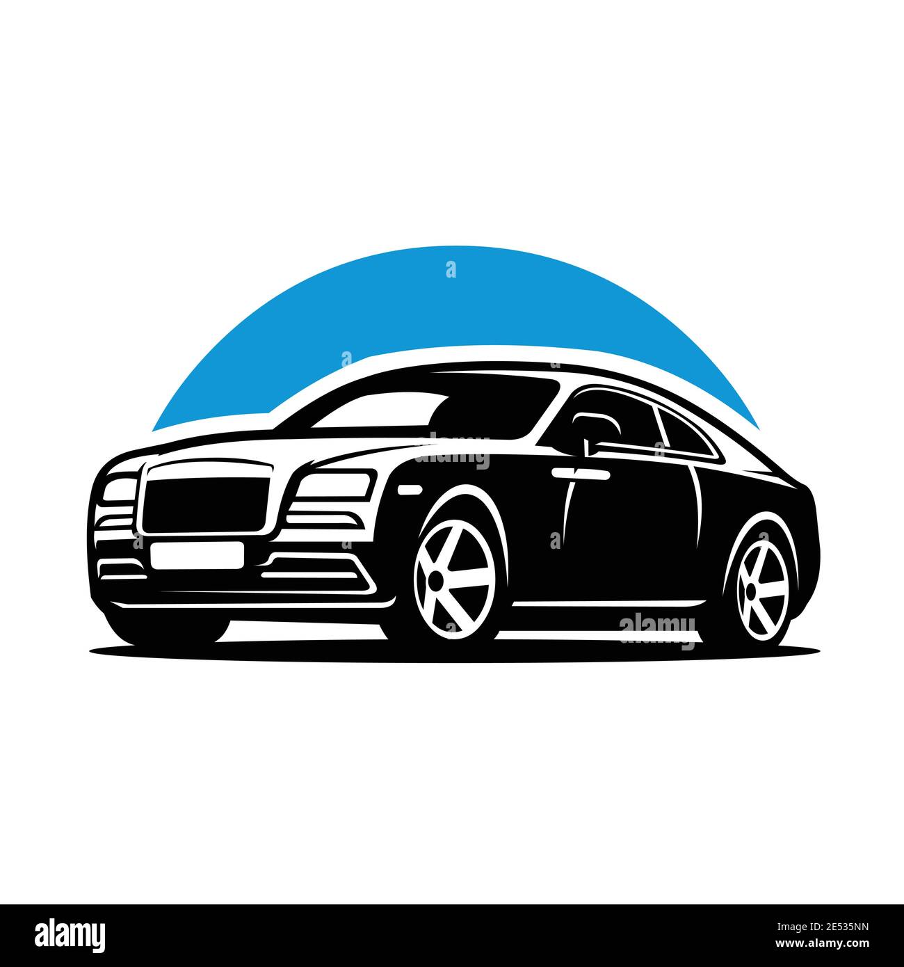 Monochrome luxury car vector image isolated Stock Vector Image & Art ...