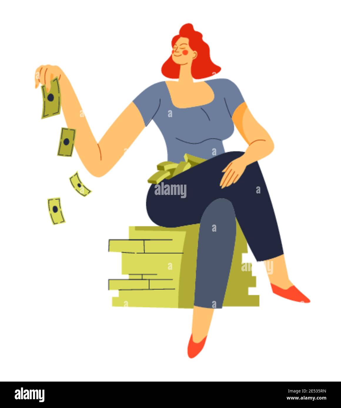 Person throwing money Stock Vector Images - Alamy