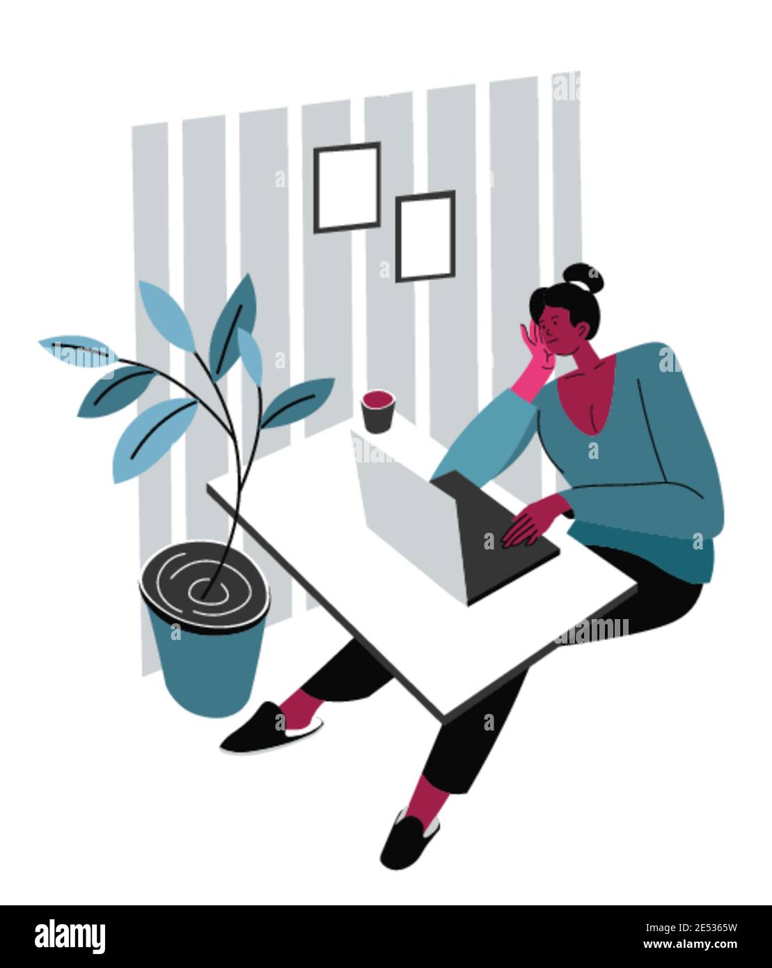 Entrepreneur distant Stock Vector Images - Alamy