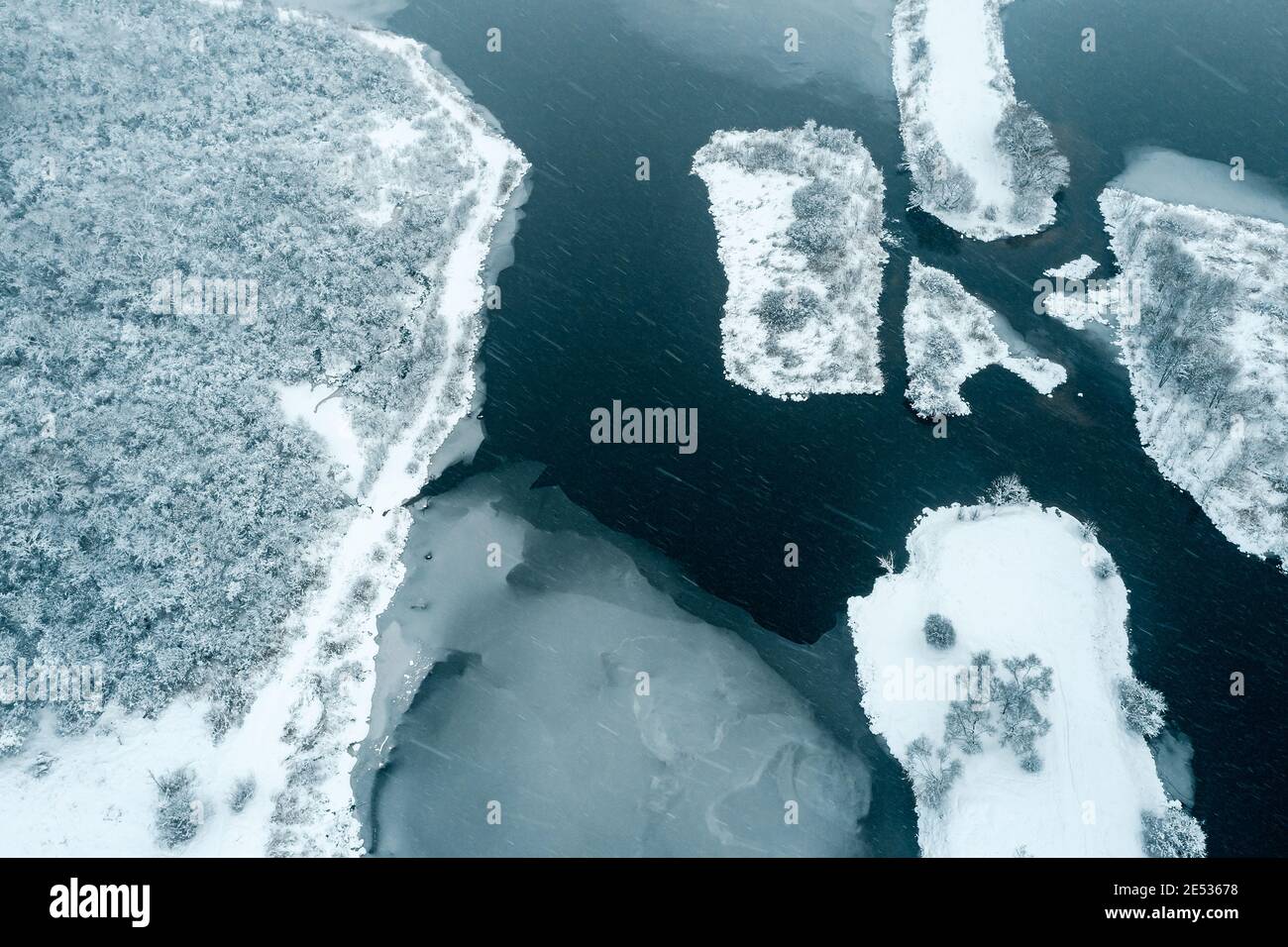 Frozen aerial hi-res stock photography and images - Alamy