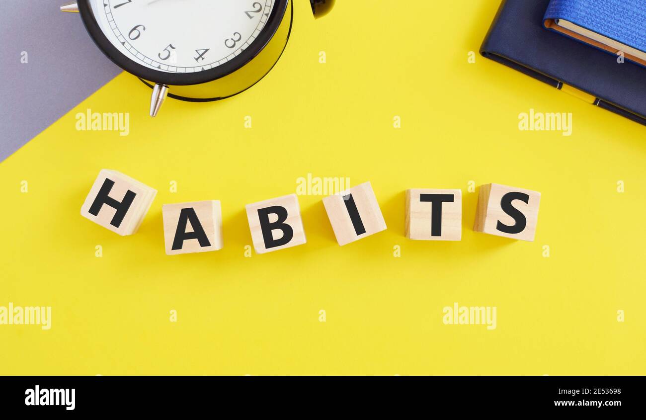 Word writing text Habits on wooden blocks .Business concept for Regular ...