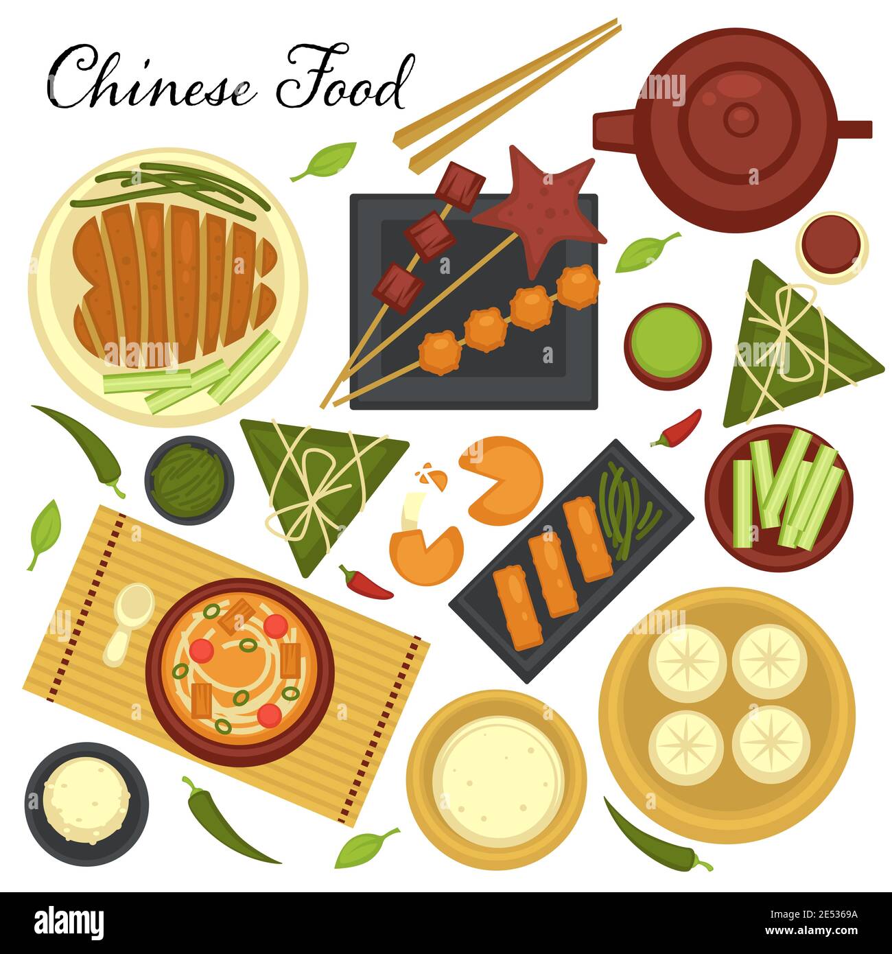 Cooking chinese dishes Stock Vector Images - Alamy