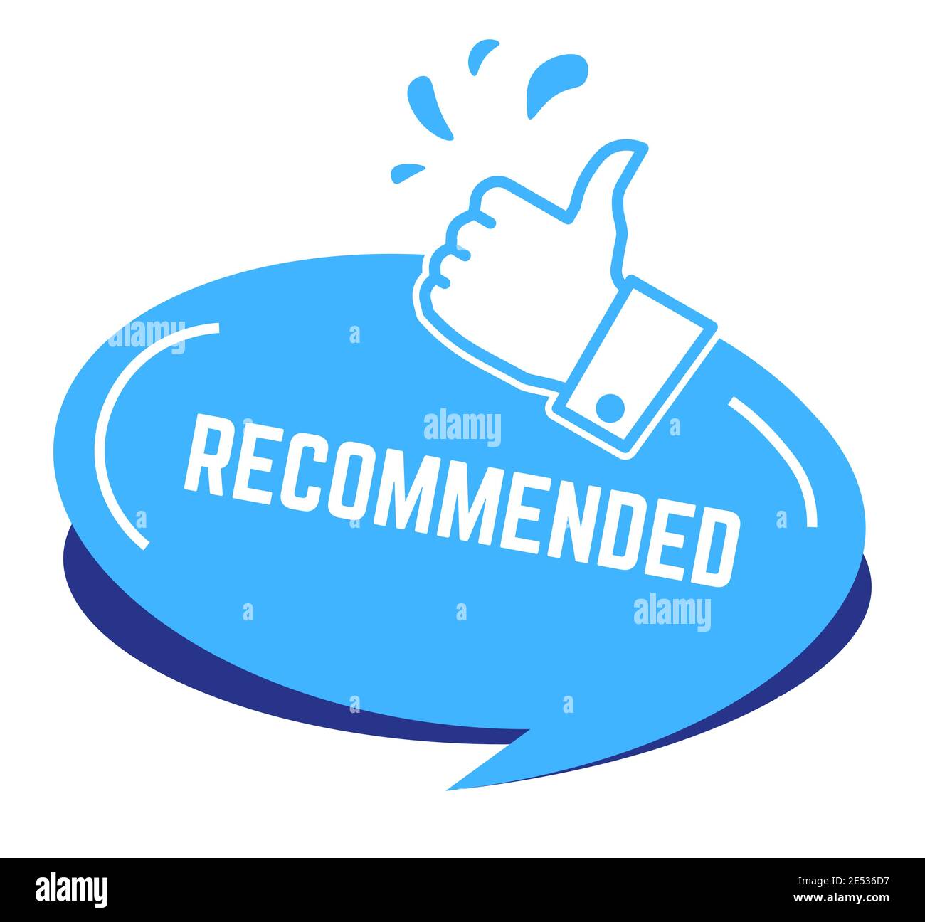 Recommended banner with thumb up, best choice Stock Vector Image & Art ...