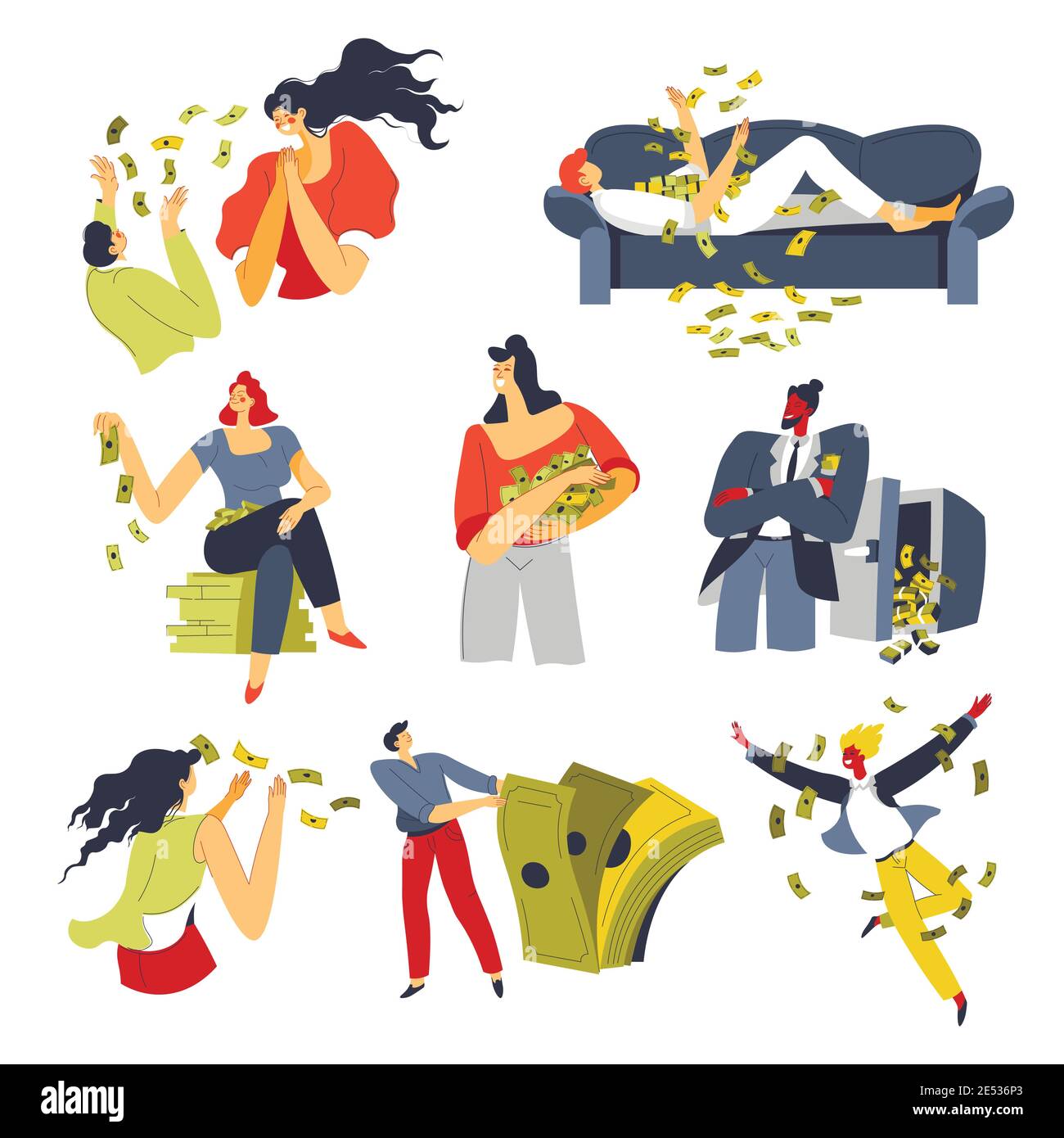 Happy successful wealthy rich man Cut Out Stock Images & Pictures - Alamy