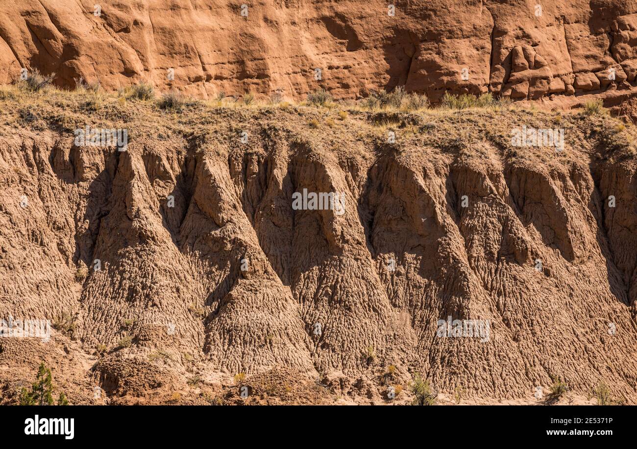 Eroded land forms in a gully Kodachrome Basin State Park, Utah, USA ...