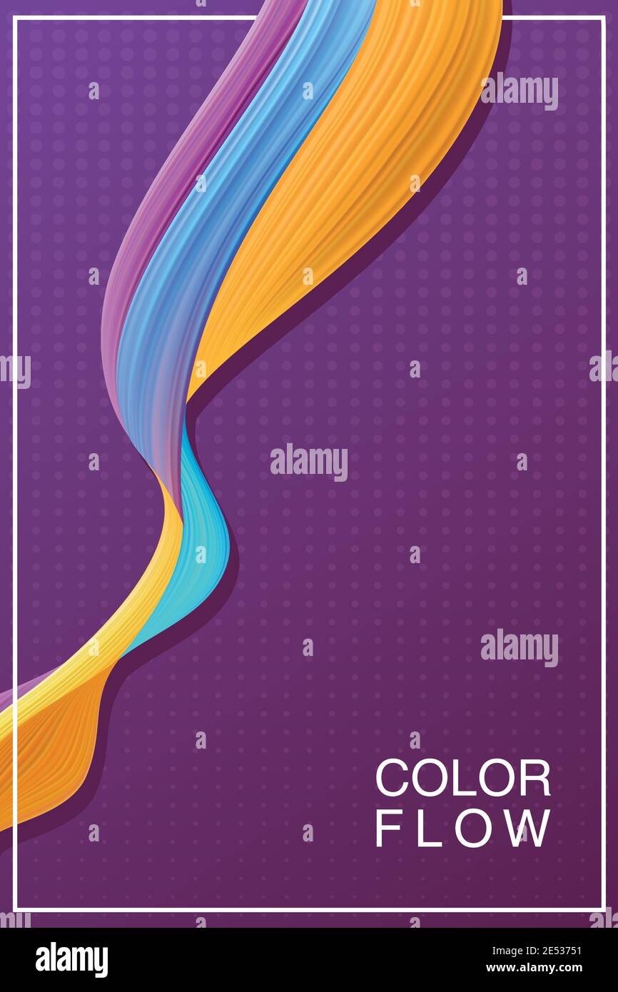 vivid color flow background poster template vector illustration design ...
