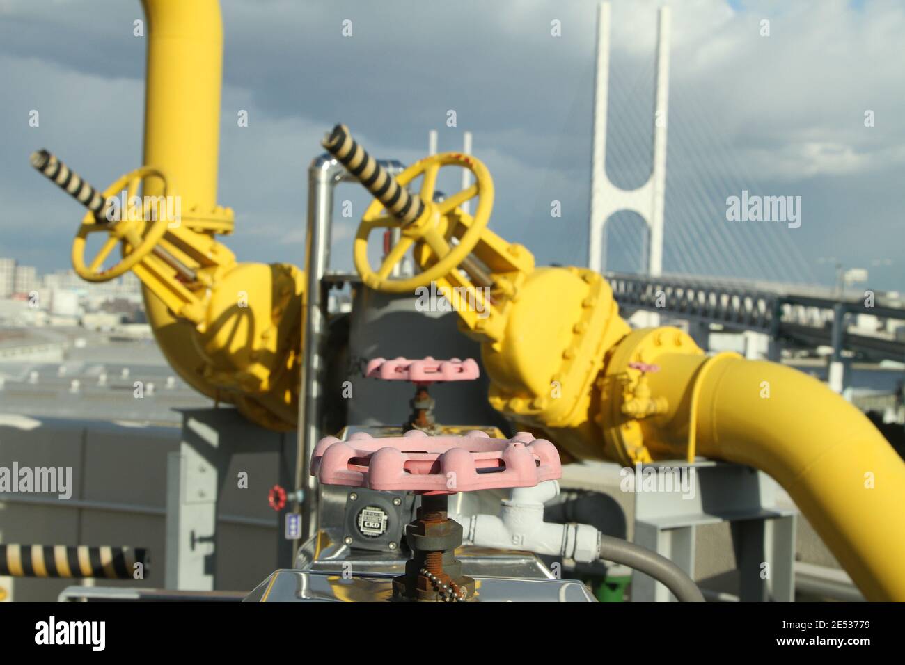 BIogas production plan in Kobe Japan Stock Photo - Alamy