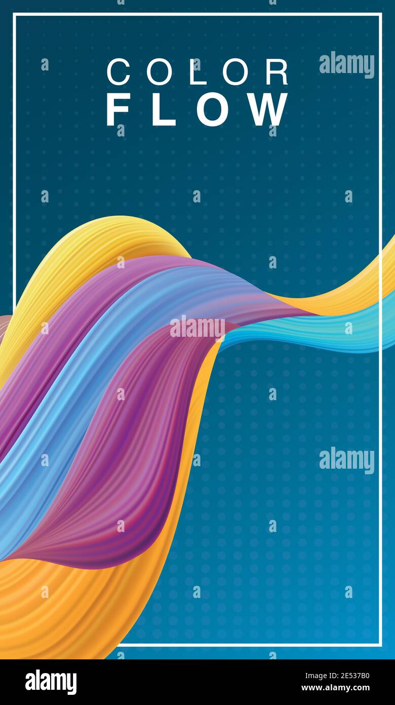 color flow background poster template vector illustration design Stock ...