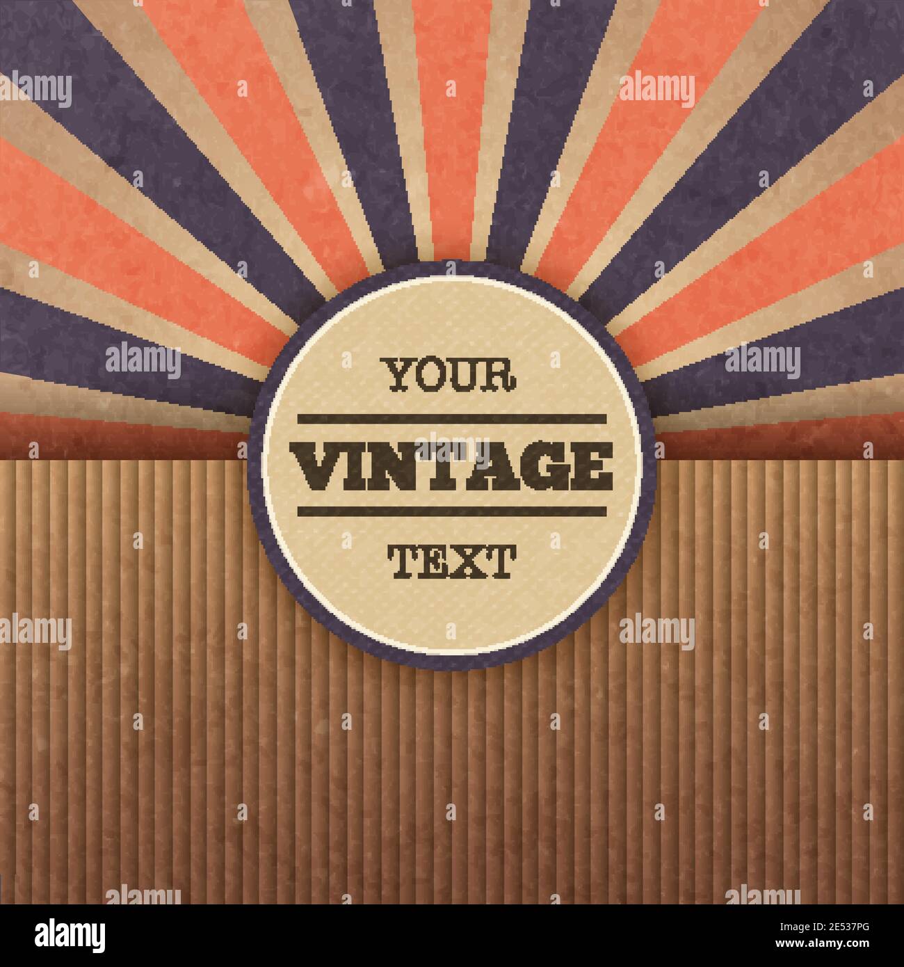 Retro sunburst cover poster layout vector illustration Stock Vector ...