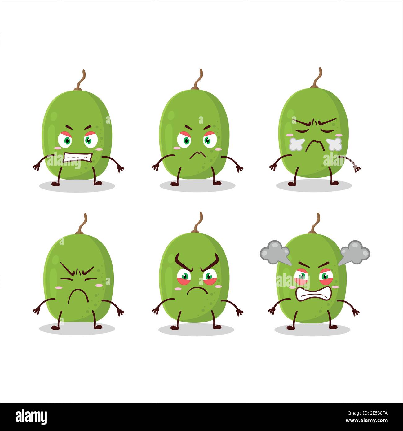 Ambarella cartoon character with various angry expressions. Vector ...