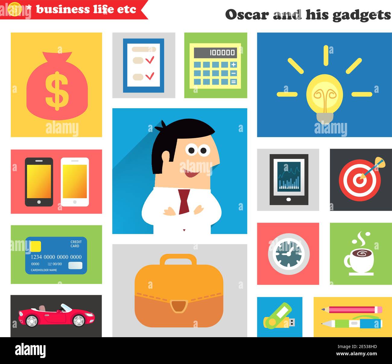 Everyday life stuff Stock Vector Images - Alamy