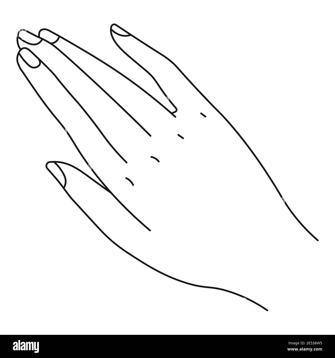 Hand Outline With Nails