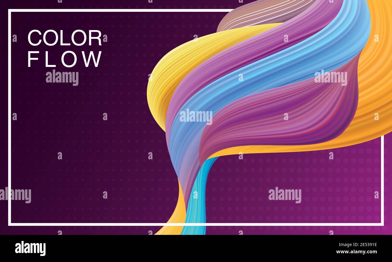 color flow background template poster vector illustration design Stock ...