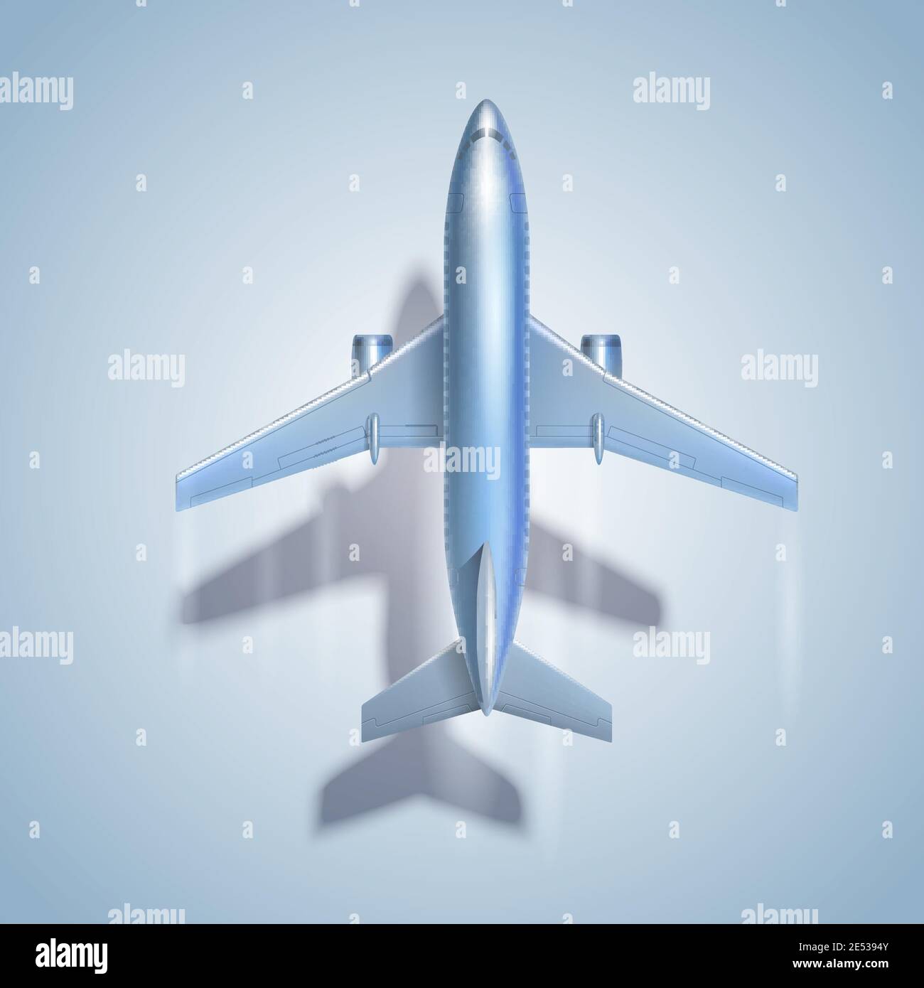 Shadow flying airplane aircraft Stock Vector Images - Alamy
