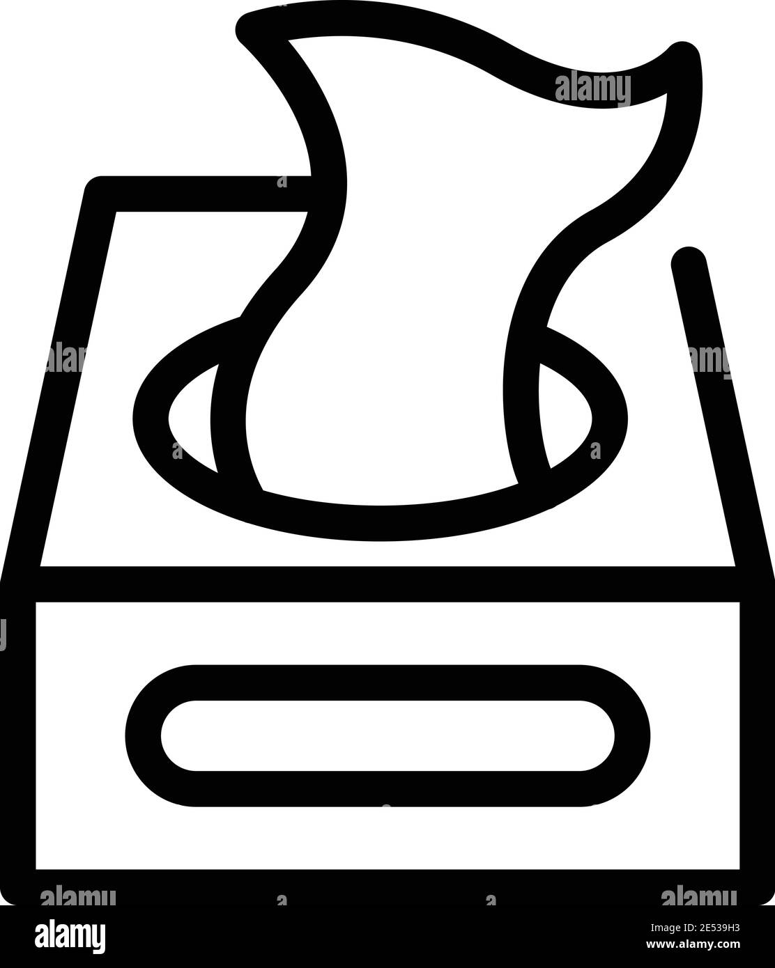 Textile wipes box icon. Outline textile wipes box vector icon for web ...