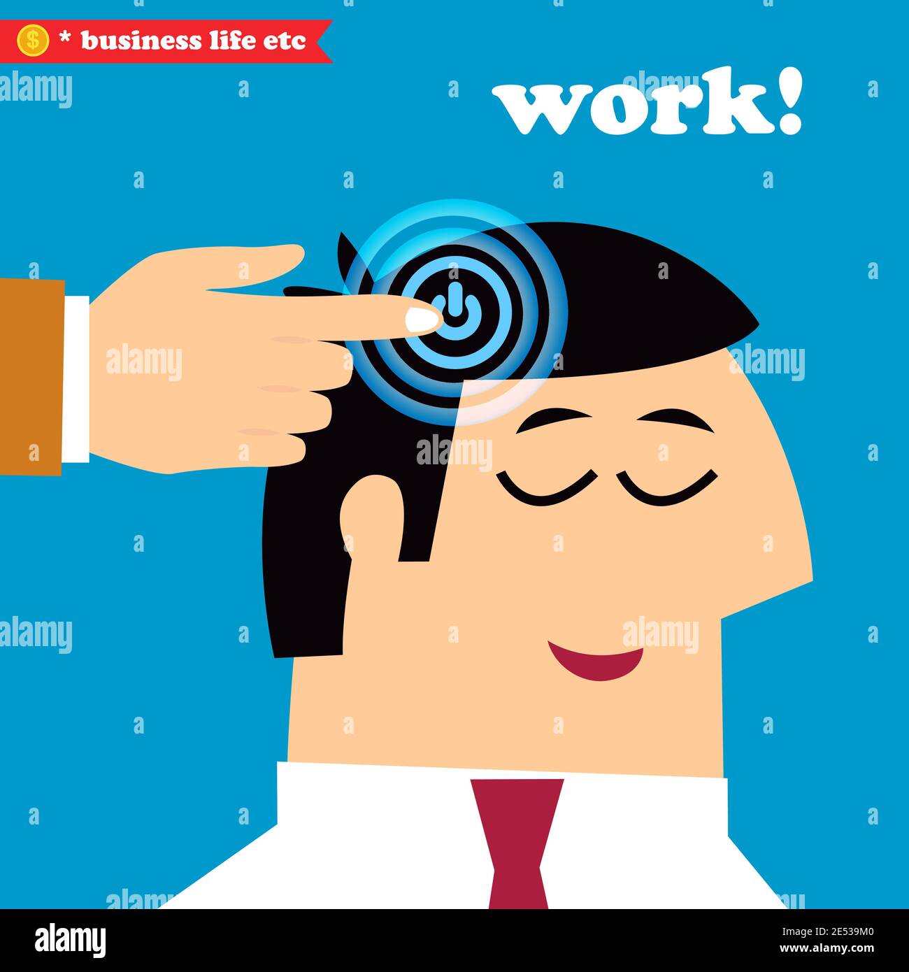 Business life. Wake up and work, office weekdays vector illustration ...