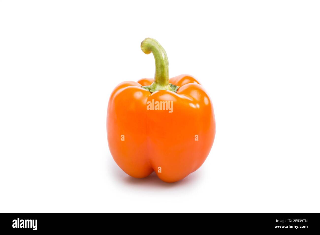 Big orange paprika isolated on white background Stock Photo - Alamy