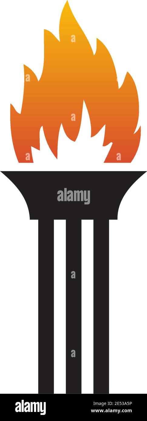 Torch icon logo design inspiraiton vector template Stock Vector Image ...